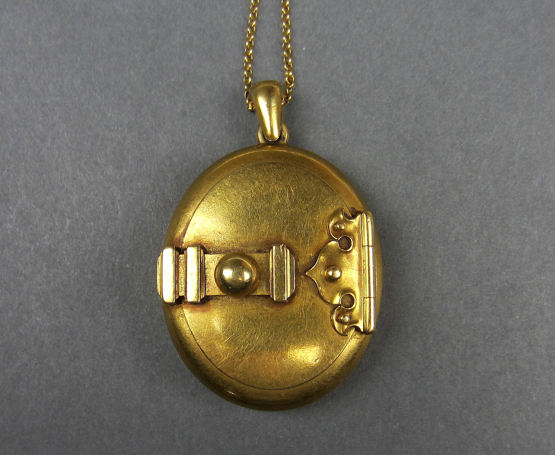 Victorian Buckle Locket with Hand-Painted Portrait Miniature 18k c. 18 ...